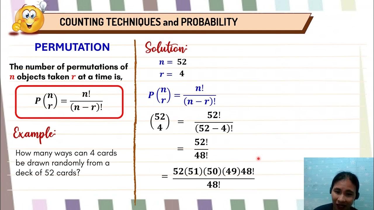 Solving for the permutation of n objects taken r at a time - YouTube