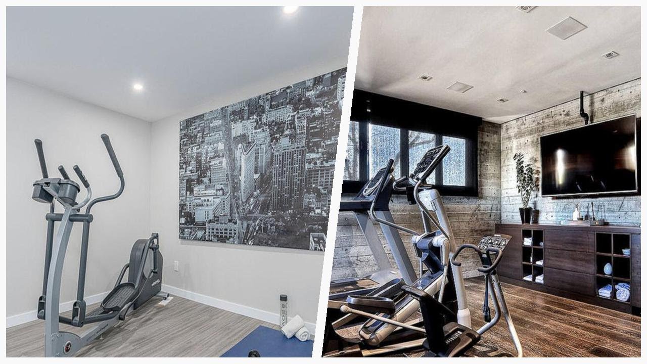 75 Multiuse Home Gym With Gray Walls Design Ideas You'll Love 🌈 - YouTube