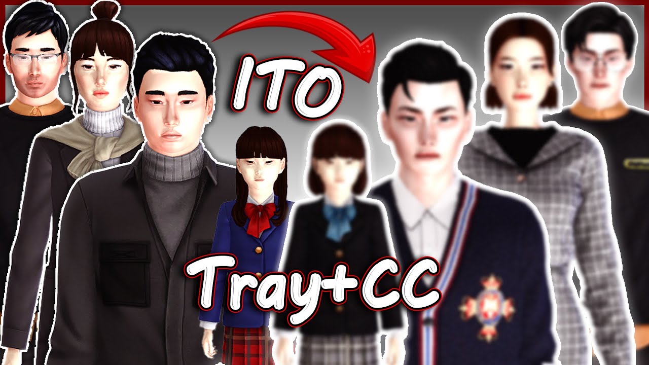 Sims 4 new ITO Family Tray + CC Folder family makeover - YouTube