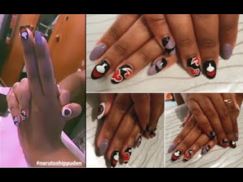 NAILS AKATSUKI inspiration ITACHI - YouTube