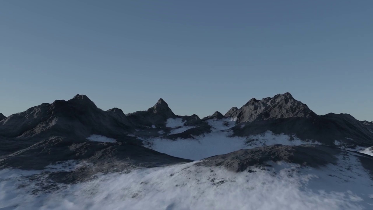 Blender- Procedural Snowy Mountains Fly-through - YouTube