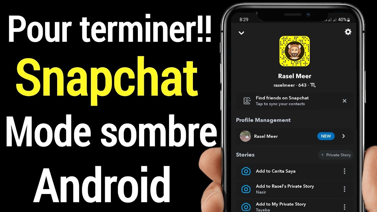 Comment avoir le MODE SOMBRE sur Snapchat (2022) | Activer le mode ...