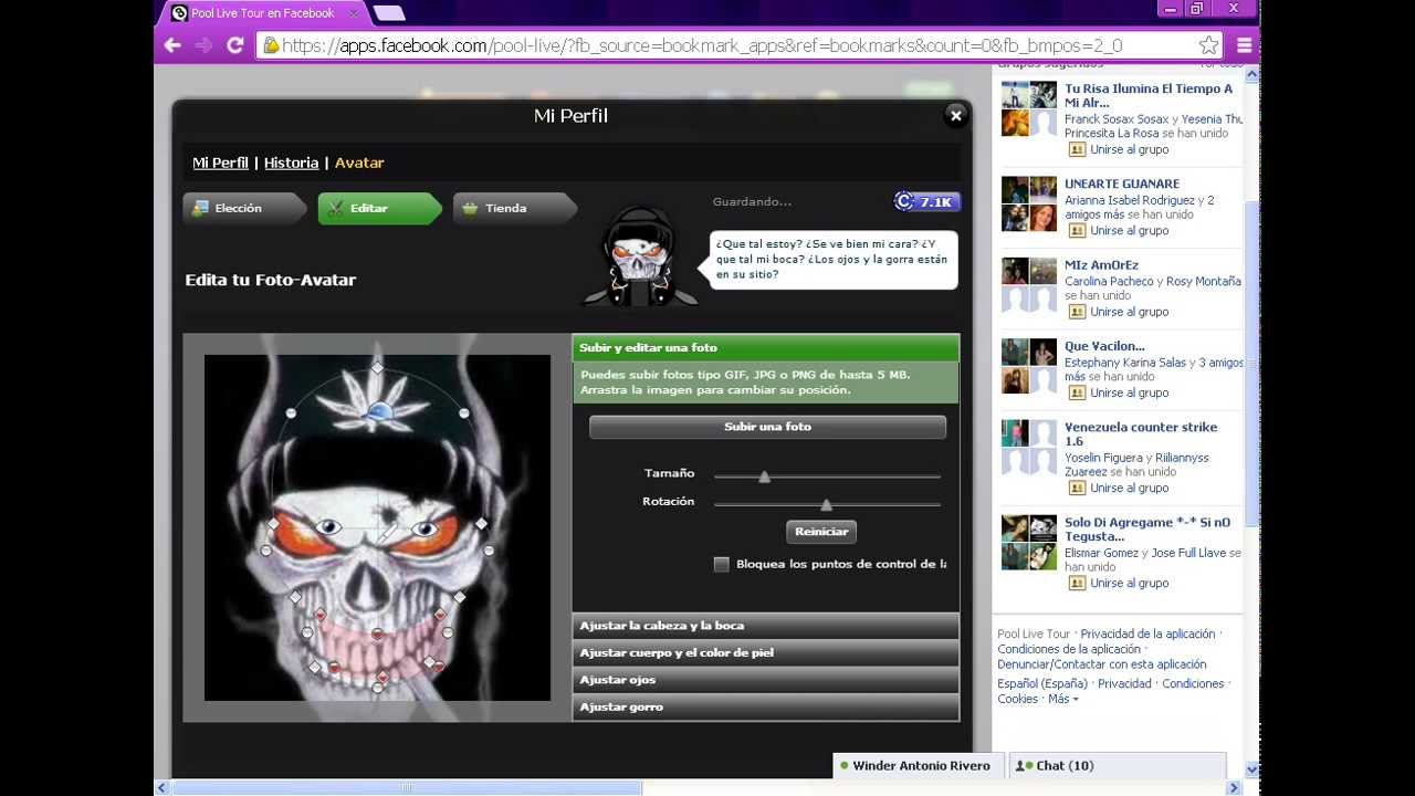 Como Cambiar La Imagen De Mi Avatar De Pool Live Tour - YouTube