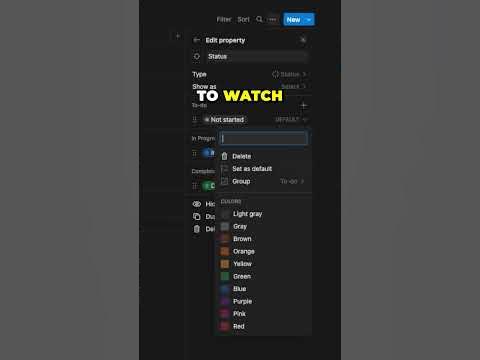 Notion Status Property! 📊 - YouTube