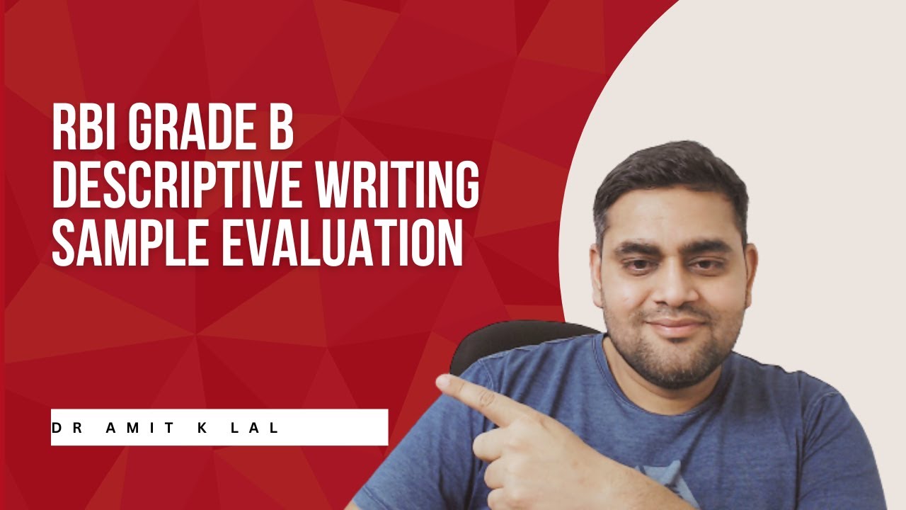 RBI Grade B | Descriptive Writing | Sample Evaluation - YouTube