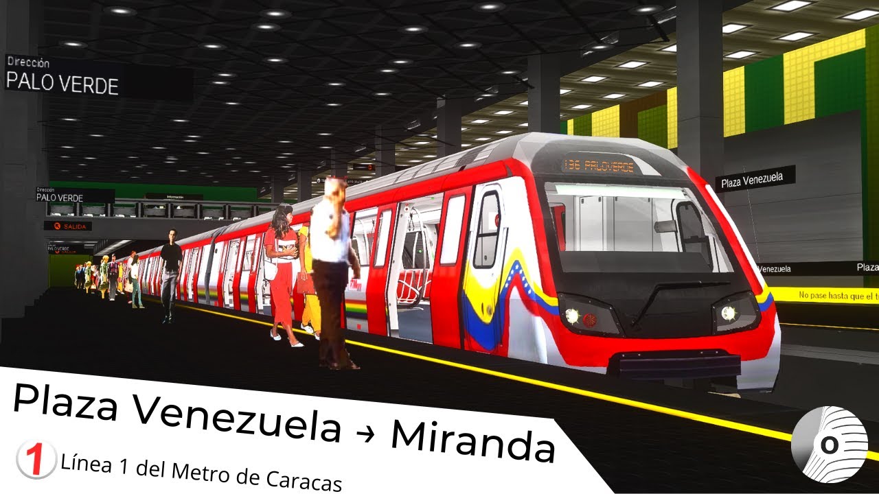 OpenBVE - PLAZA VENEZUELA → MIRANDA (Caracas Metro Line 1/Línea 1 del ...