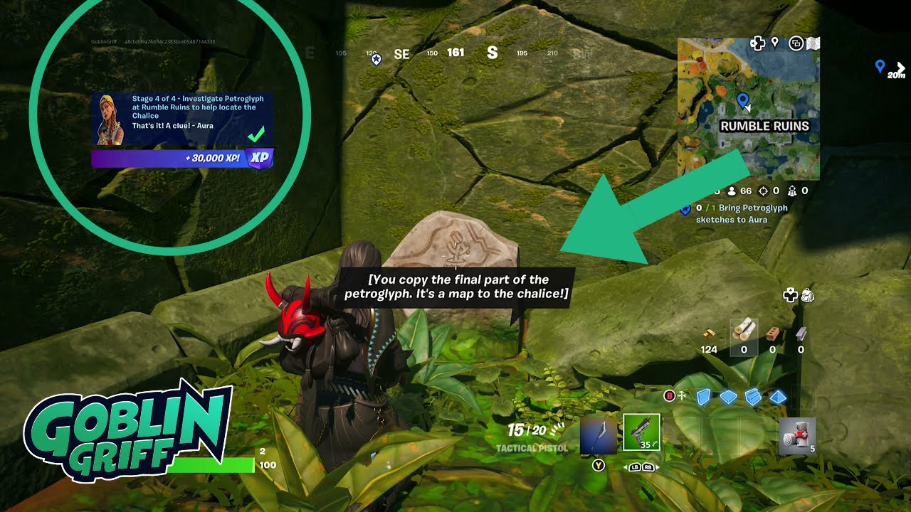 How to investigate Petroglyph at Rumble Ruin to help locate the Chalice ...