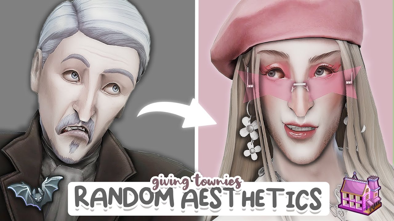 Styling Townies in RANDOM AESTHETICS | Sims 4 Create a Sim Challenge ...