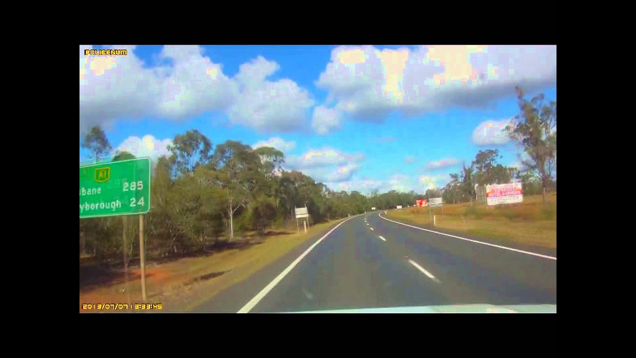 Driving in Australia along the number 1 Highway in Queensland - YouTube