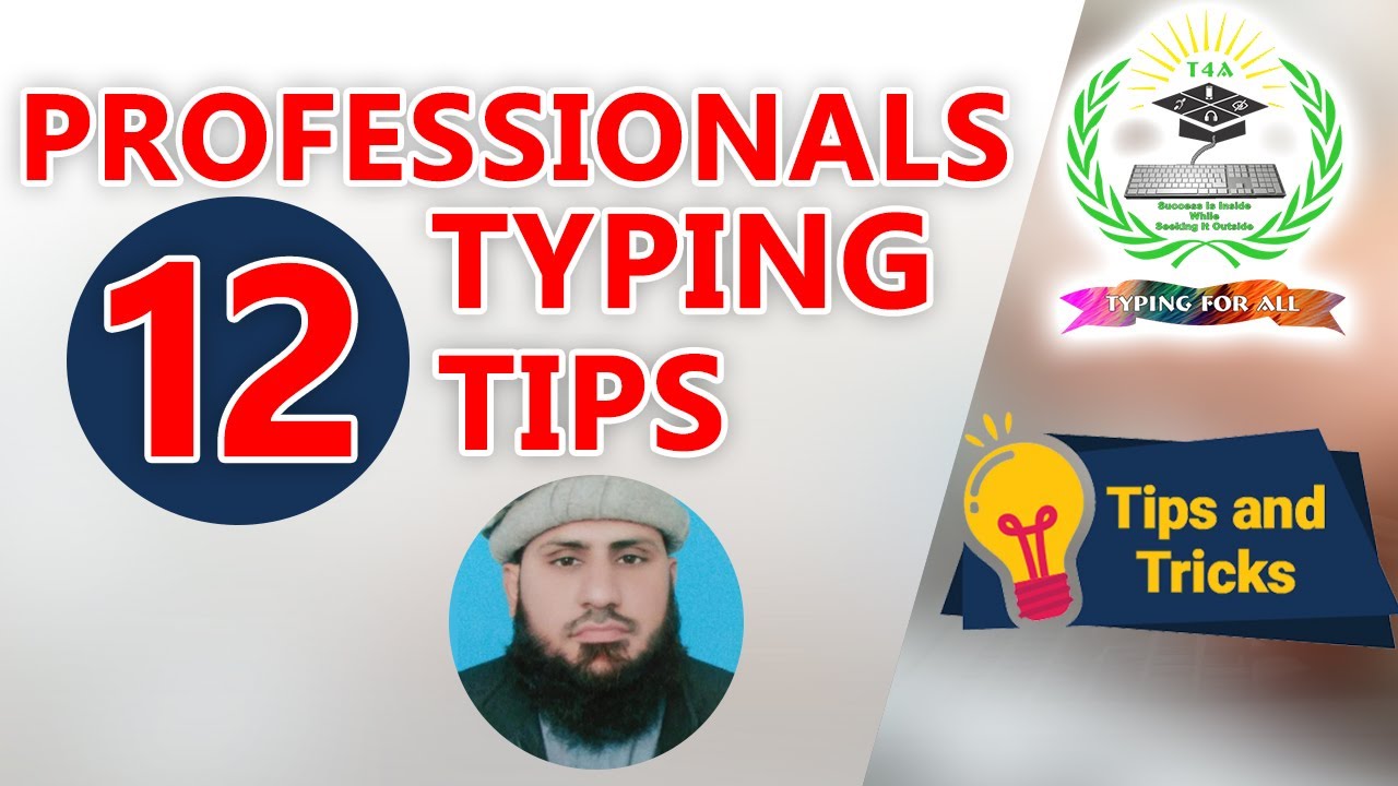 12 typing tips for professionals | touch typist |typingforall - YouTube