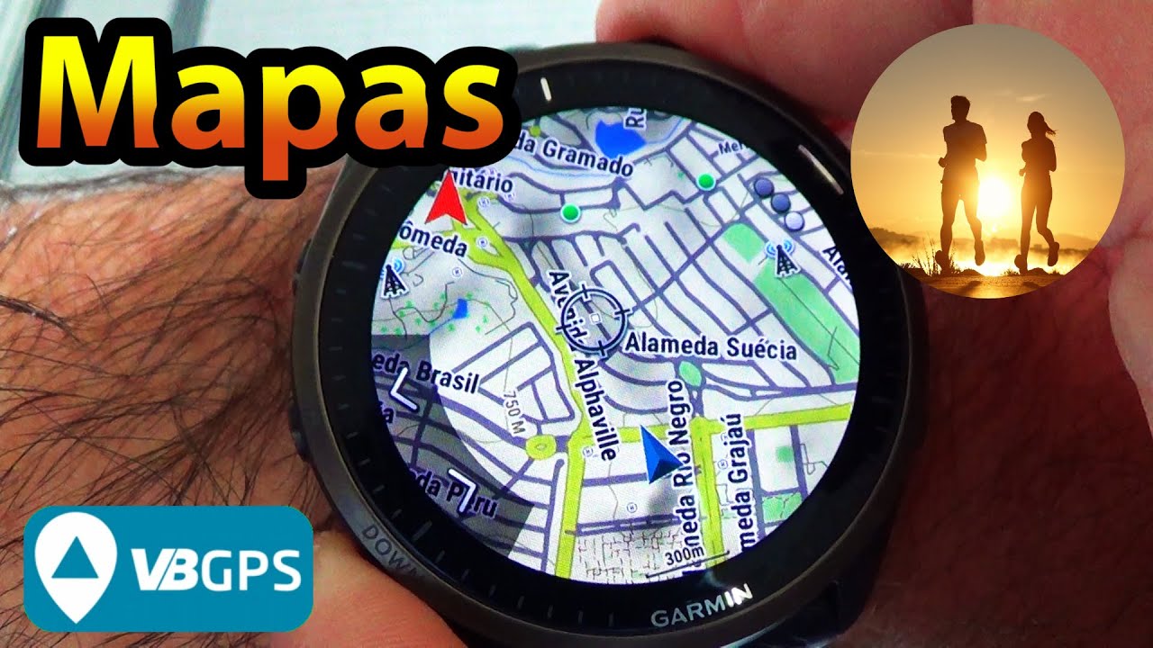 Visualização de mapas, Garmin Forerunner 965 e 265 - YouTube
