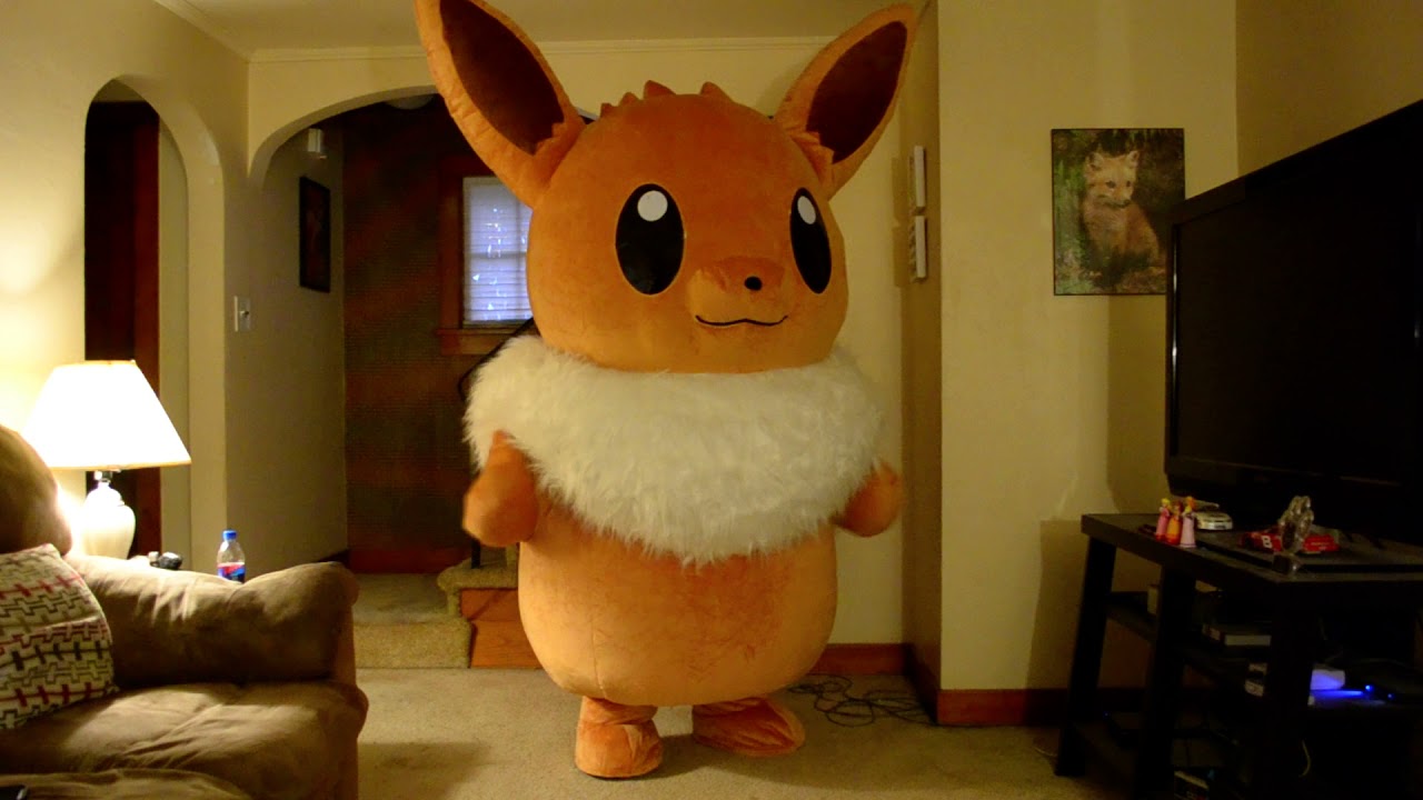 A wild inflatable Eevee appears! - YouTube