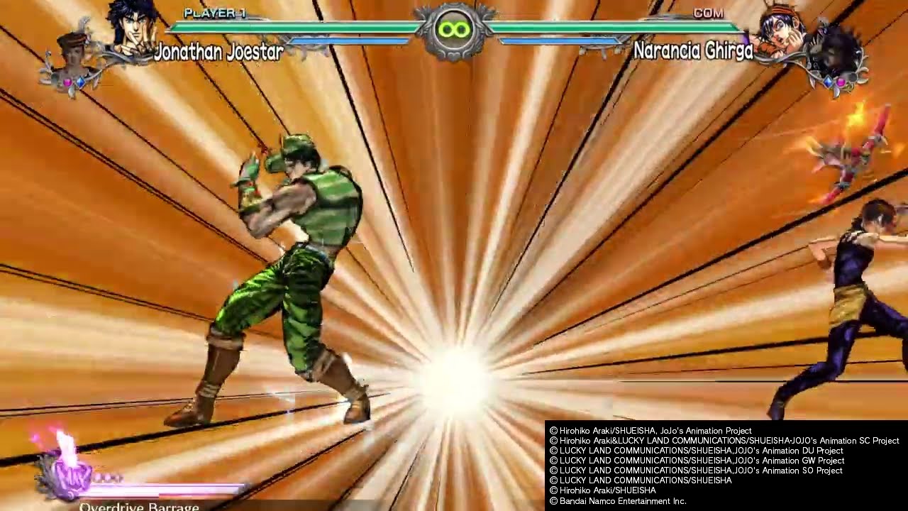 JoJo's Bizarre Adventure: All-Star Battle R Jonathan Vs Narancia Rush ...