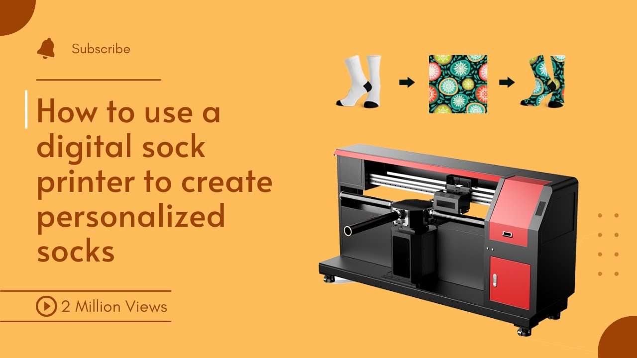 How to use a digital socks printer to create personalized socks. - YouTube