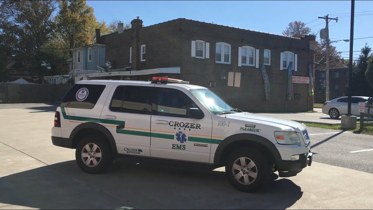 Crozer EMS Medic 100-1 Responding (Reduced Speed) 10-24-19 - YouTube