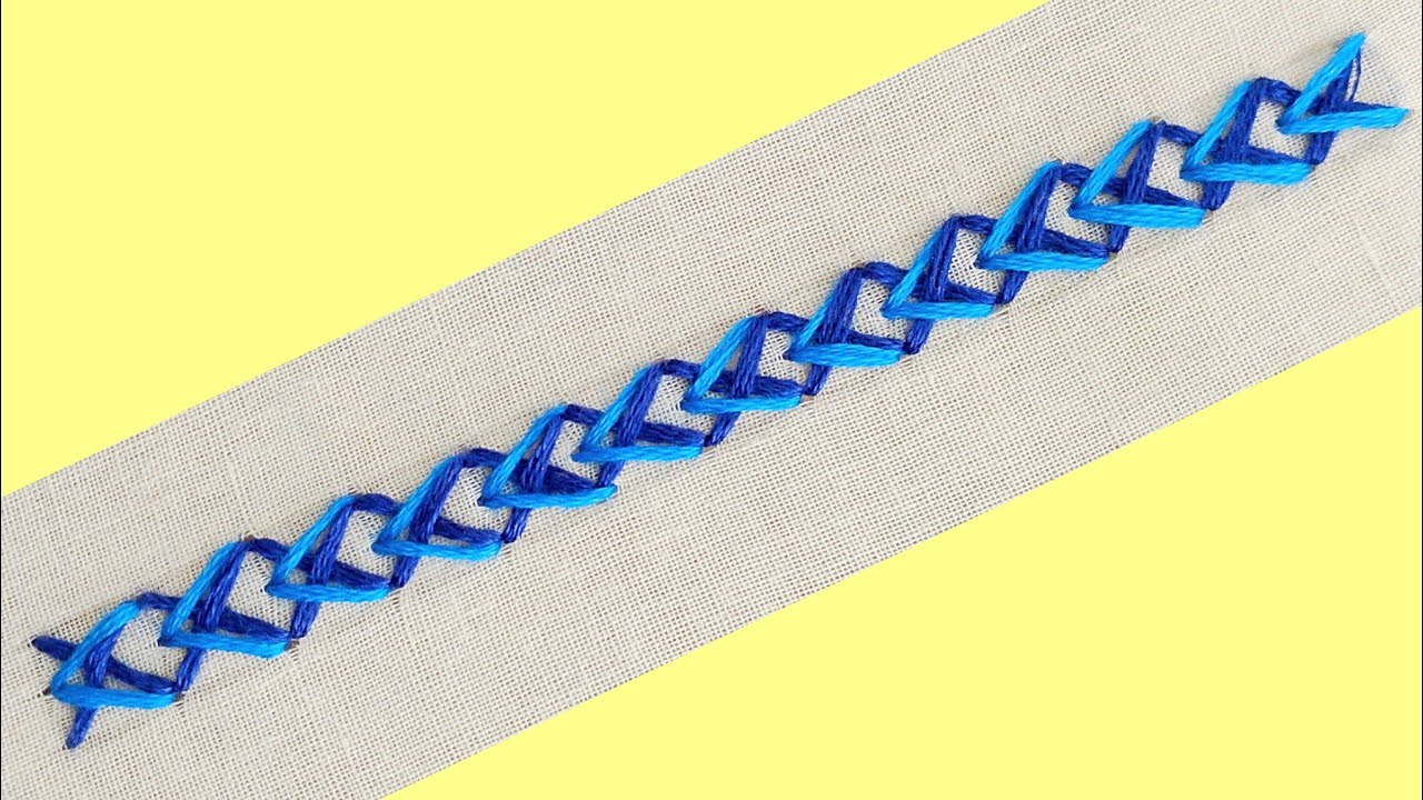 Cross Stitch variation Border Line Design //Basic hand embroidery for ...