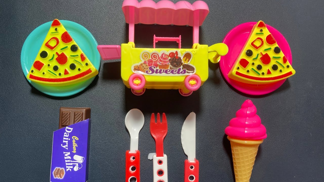 2 minutes satisfying unboxing with plastic party set | plastic food set ...