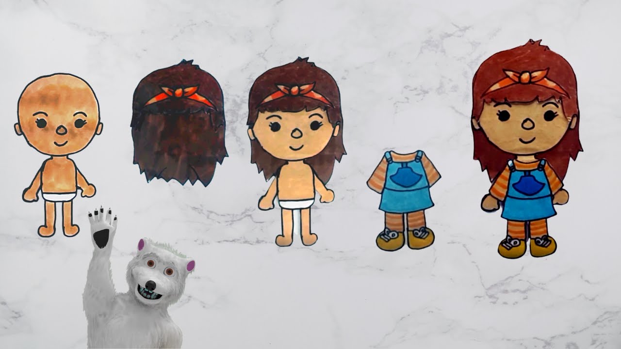 How to draw Toca Life characters. Easy paper crafts step by step. Toca ...