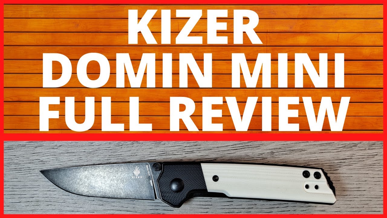 KIZER DOMIN MINI FULL REVIEW, N690, BLACK AND WHITE G10, EVERYDAY CARRY ...