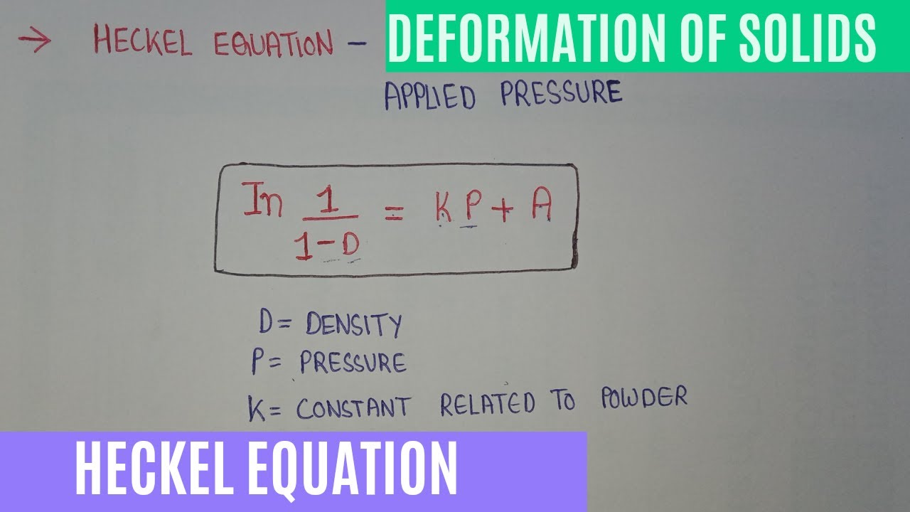Heckel equation in hindi | heckel equation in deformation of solids ...