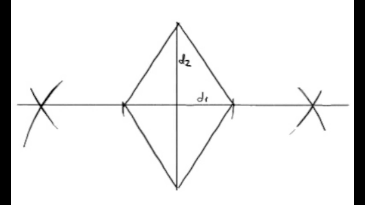 rombo dadas las dos diagonales - YouTube