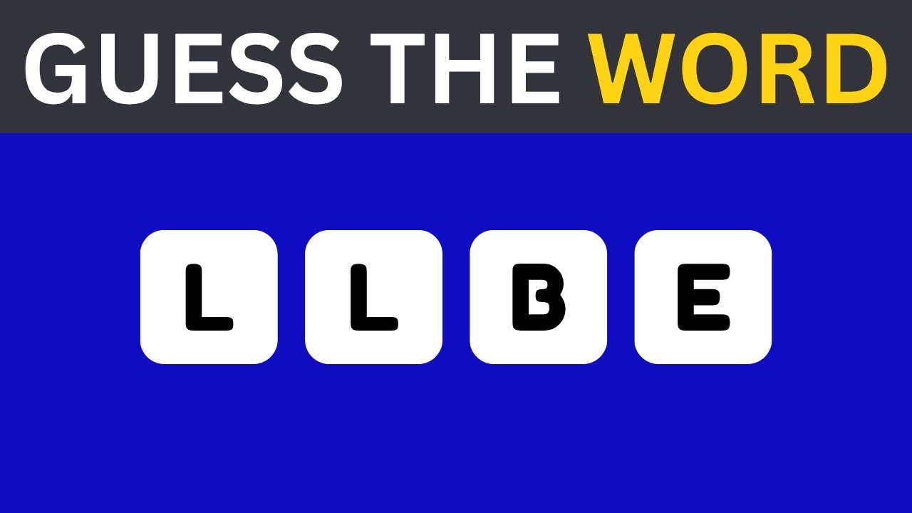 Guess The WORD From SCRAMBLED LETTERS 🤔 Scrambled Word Game - YouTube