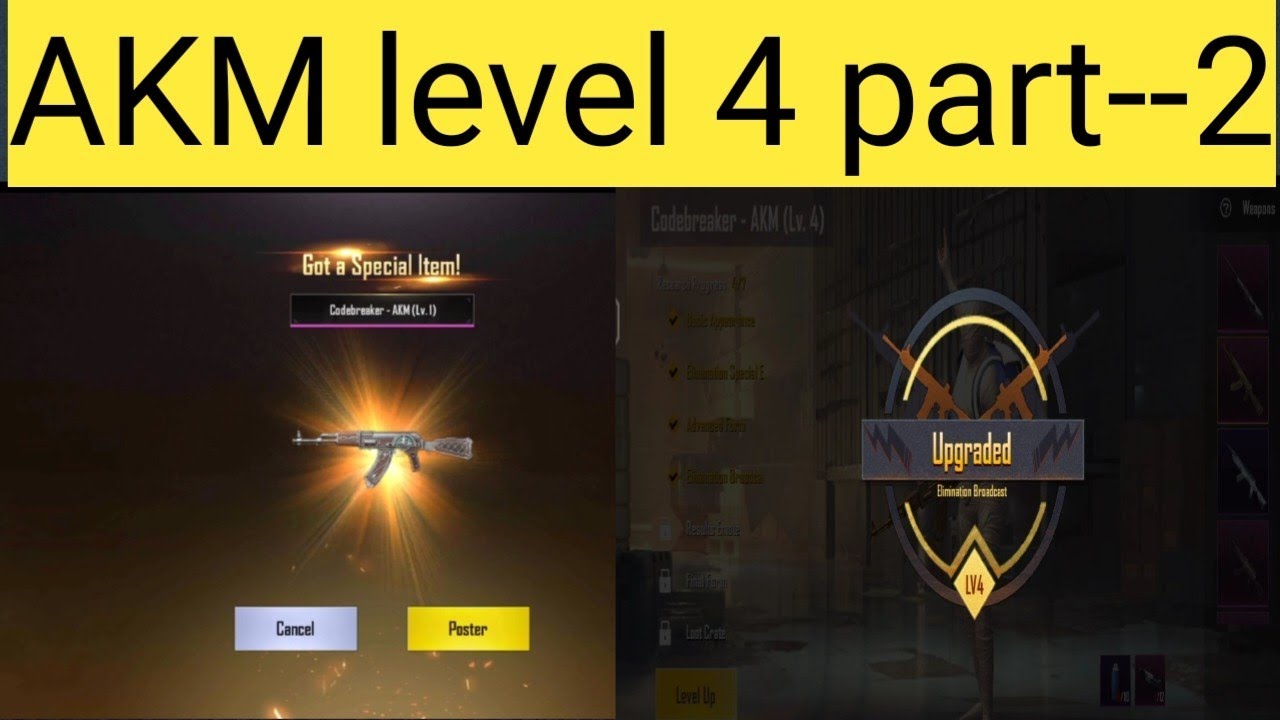 Upgrade AKM Codebreaker Level-4 in pubg mobile lite part -2 #DANGER ...