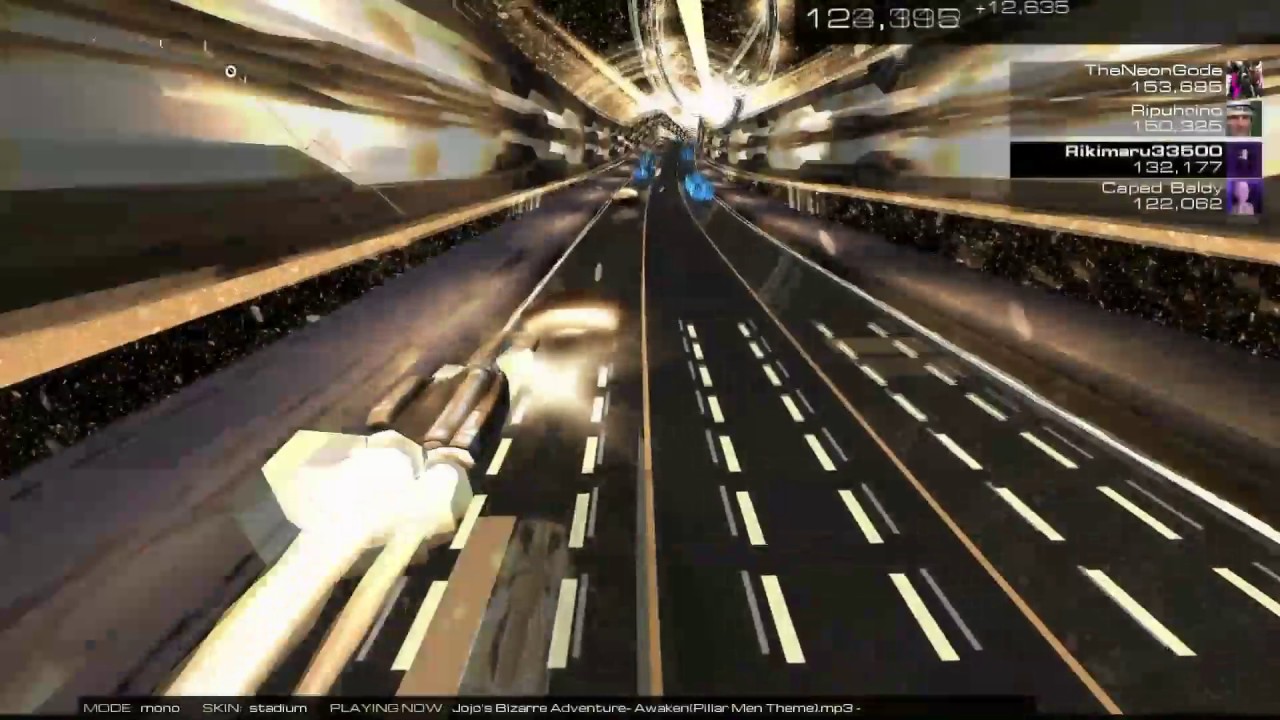 Jojo's Bizarre Adventure- Awaken(Pillar Men Theme) audiosurf 2 - YouTube