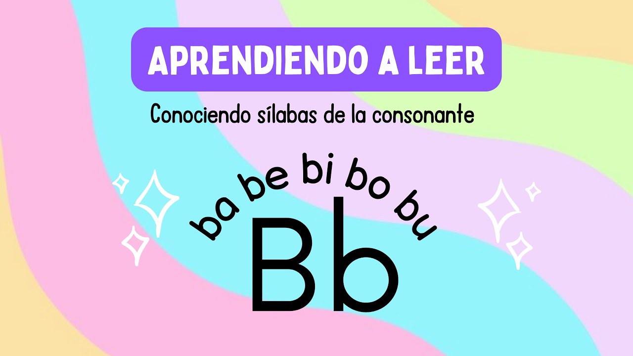 Clase 1 Aprendamos a leer. Conociendo sílabas ba be bi bo bu - YouTube