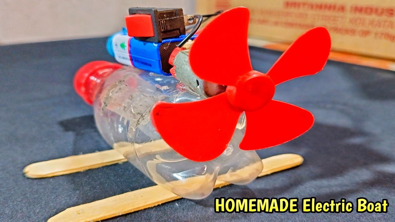 How to make a mini boat using dc motor / how to make a mini boat with ...