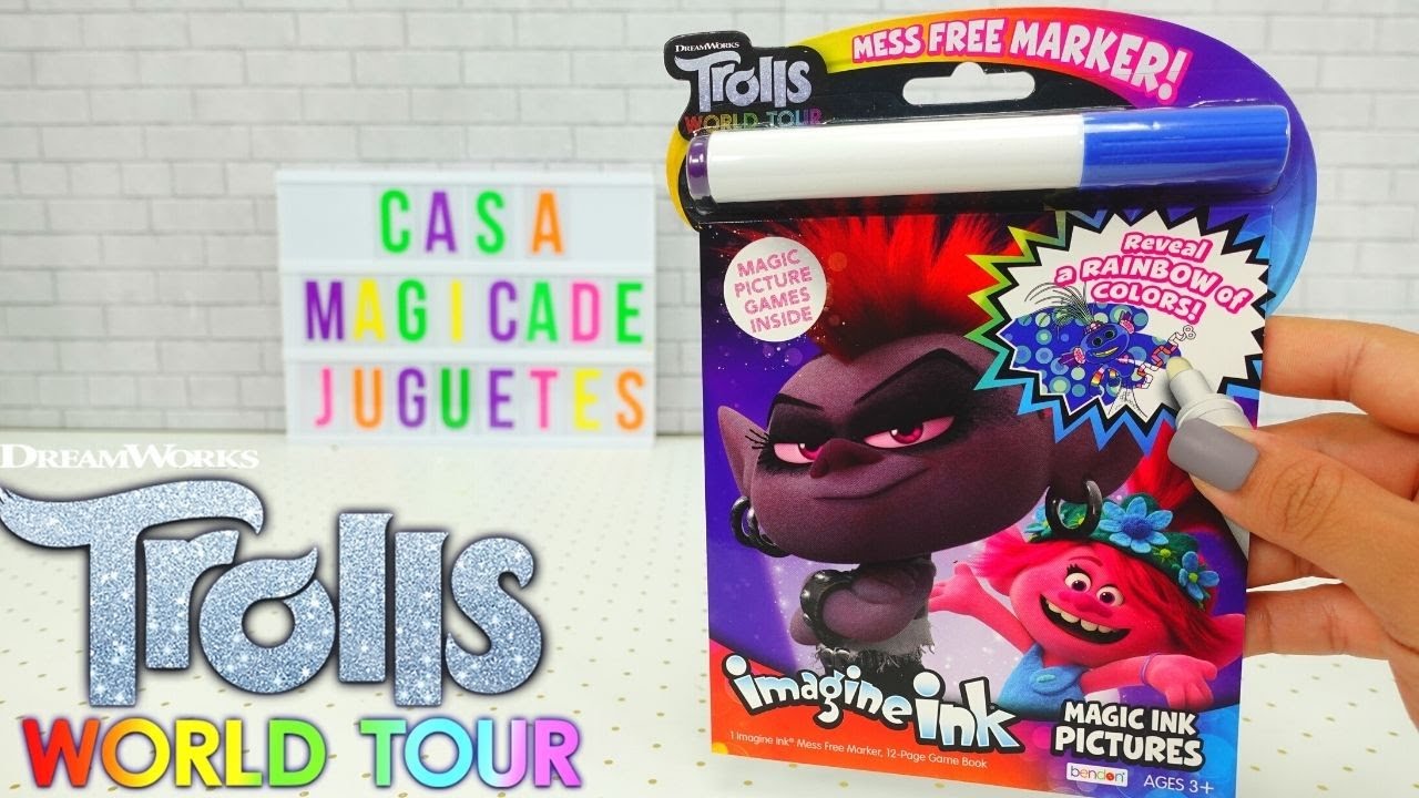 Trolls World Tour IMAGINE INK Libro para Colorear - YouTube