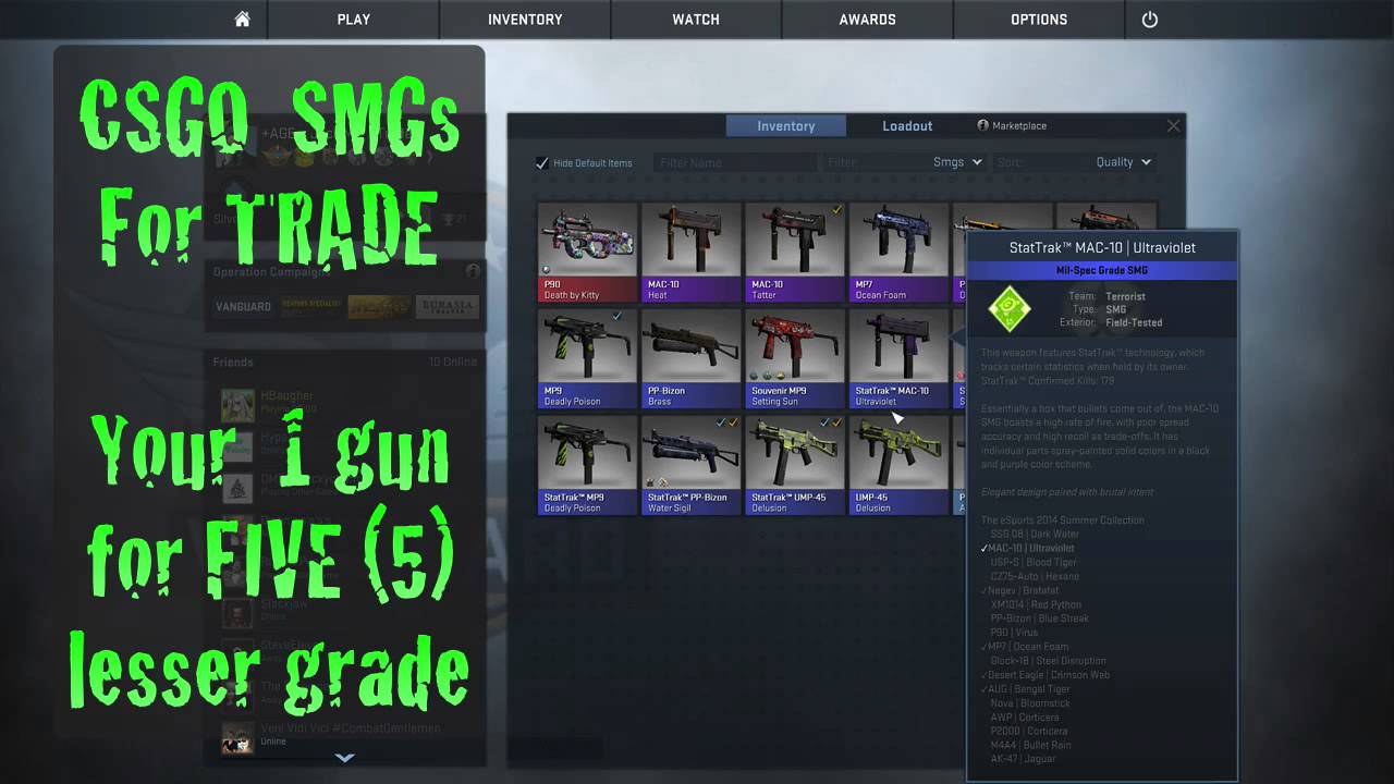 CS:GO CSGO SMG Trades 02-13-2015 - YouTube