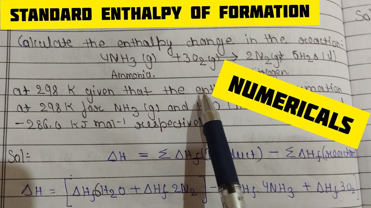 lecture 4: standard enthalpy formation numericals/standard enthalpy ...