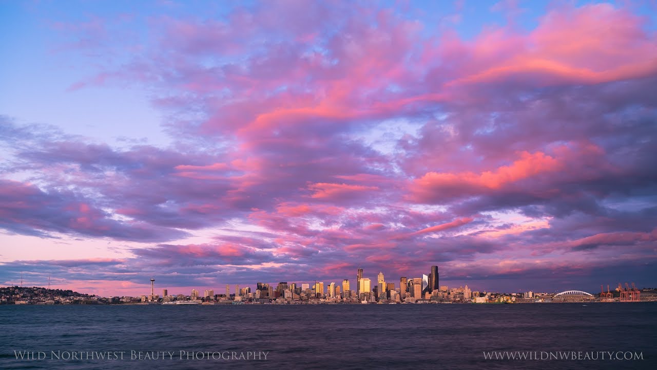 Stunning Seattle Sunset (4K Time Lapse) - YouTube