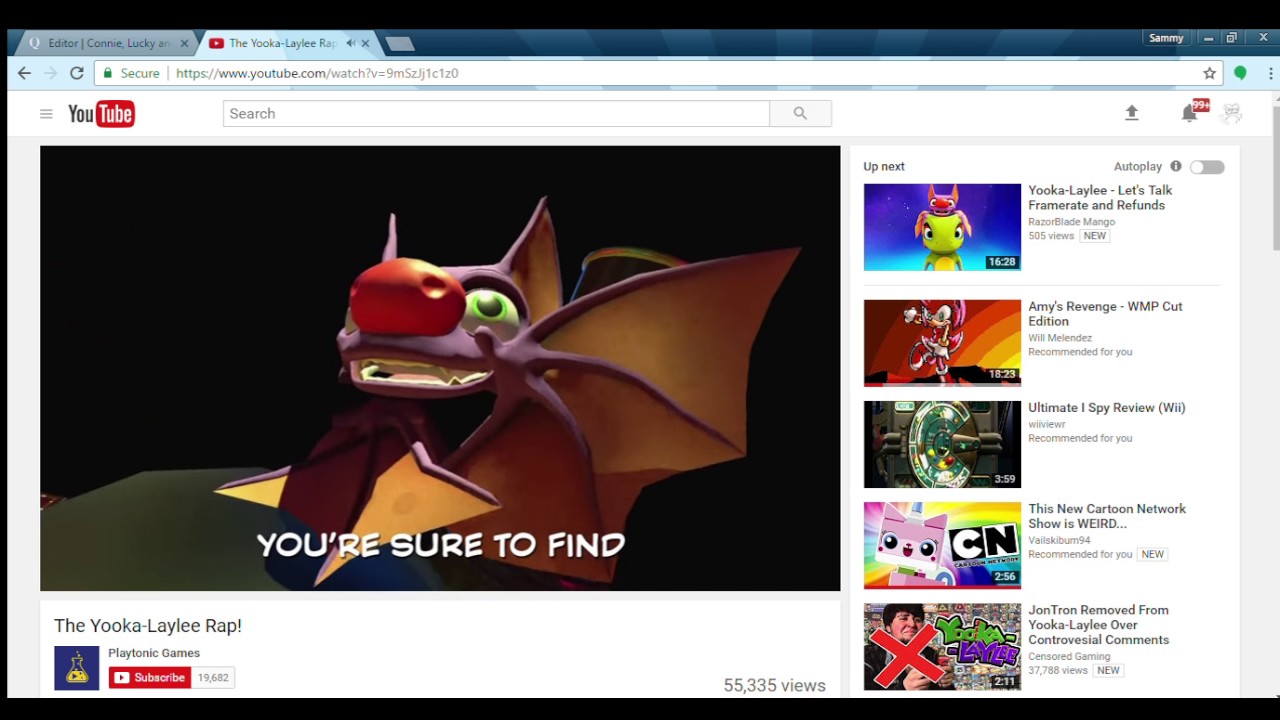 Sammy Raps/Sings: The Yooka Laylee Rap! - YouTube