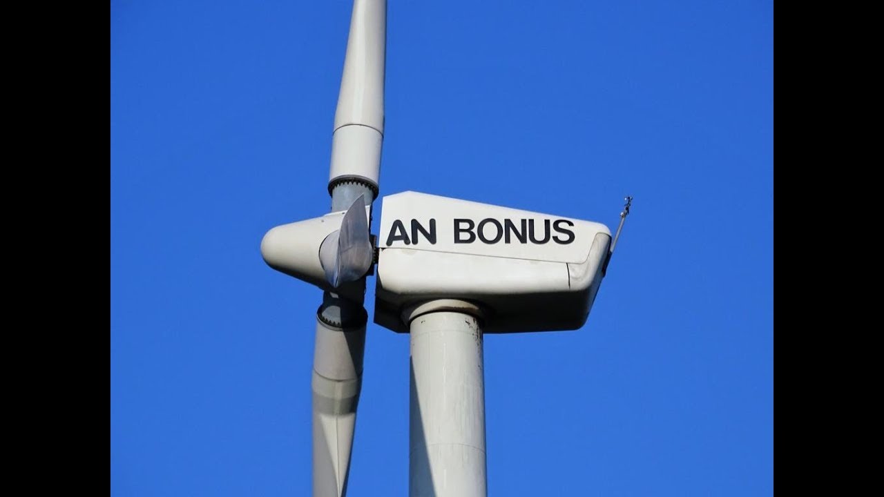 Windpark Werbig with 5 An Bonus wind turbines and new wind farms ...