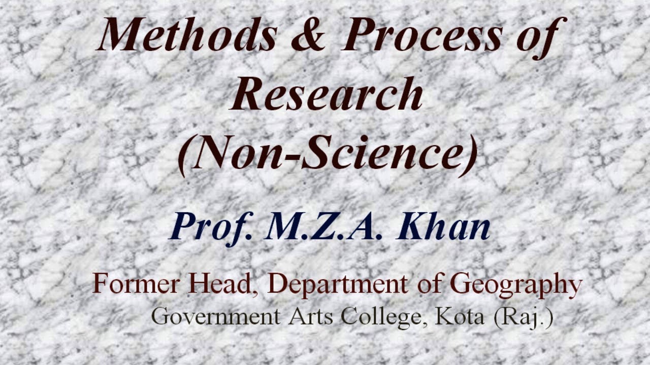 Methods & Process of Research (Non Science) - YouTube