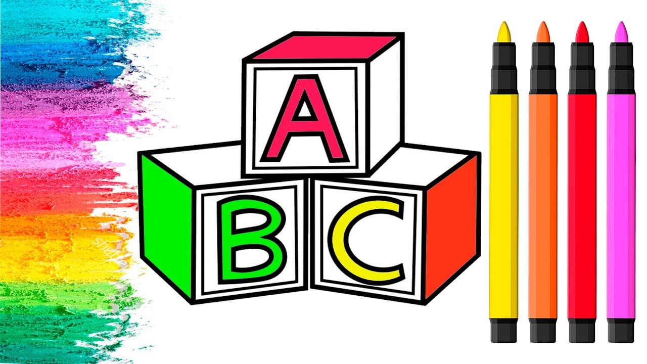 ABC drawing for kids / drawing, coloring for children - YouTube