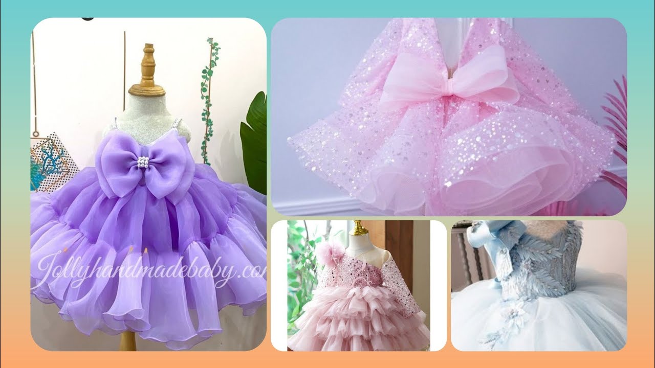 50+Beautiful Light Color Baby girl Fancy Dress Designs #top #frock # ...