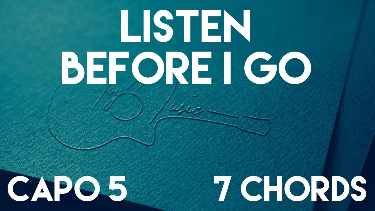 How To Play listen before i go by Billie Eilish | Capo 5 (7 Chords ...