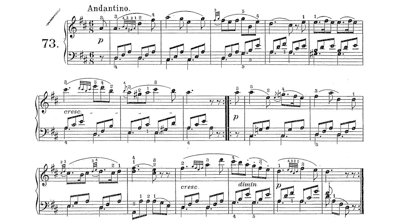 🎵 Carl Czerny - El Primer Maestro de Piano Op. 599 - Estudio 73 - YouTube