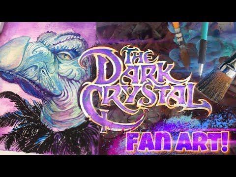 The Dark Crystal Fan Art | Fantasy Watercolor Painting Time Lapse ...