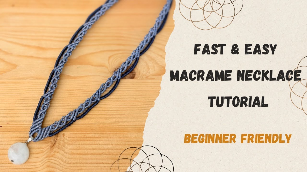 Fast & Easy Macrame Necklace Tutorial | Beginner to Intermediate ...