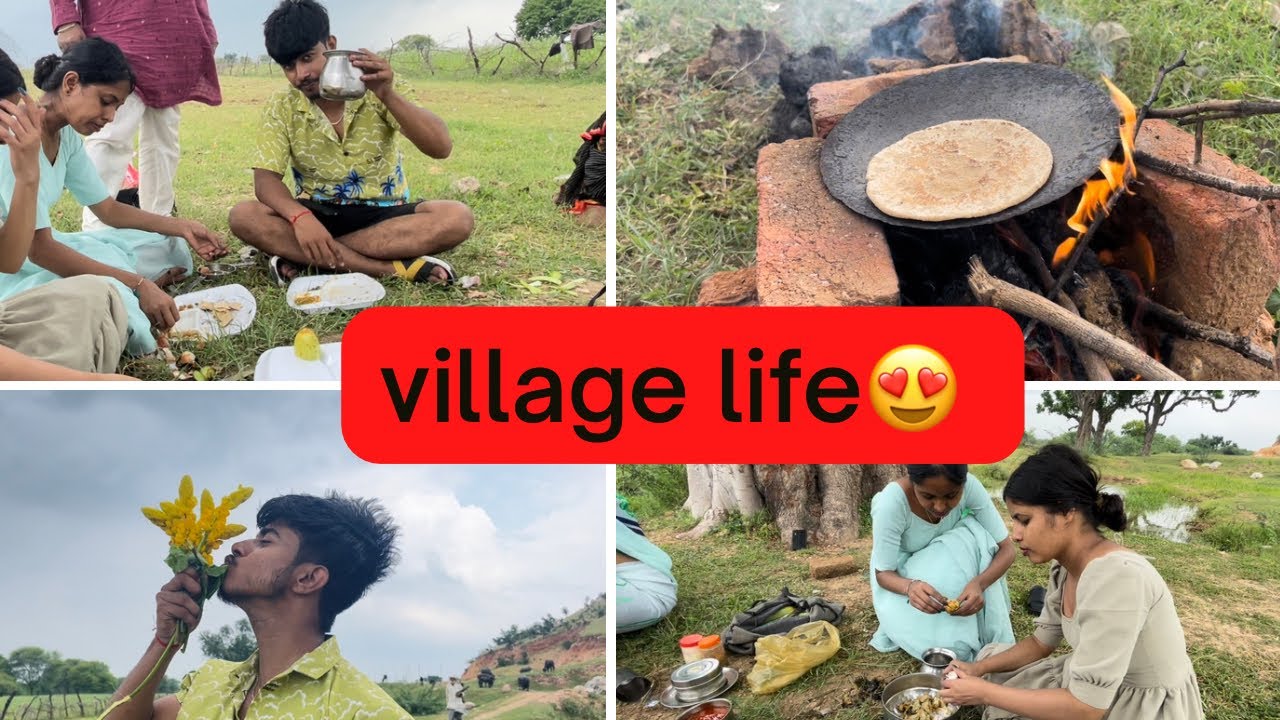Village life 🏡 || village vlog 🥰|| village vibes😍 || jhalli Anjali ...