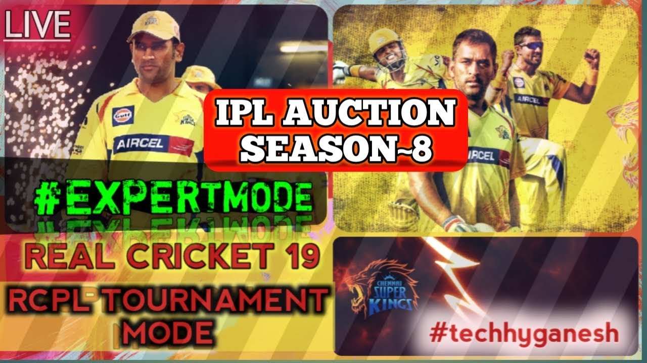 🔴LIVE IPL SEASON~9 | REAL CRICKET 19 IPL AUCTION MODE #CSK # ...
