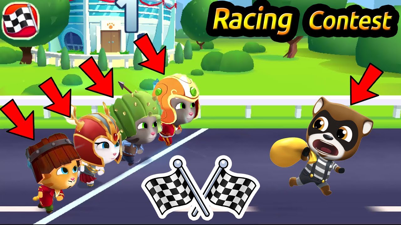 Talking Tom Gold Run 🏁 Racing Contest 🏁 GamePlay - YouTube