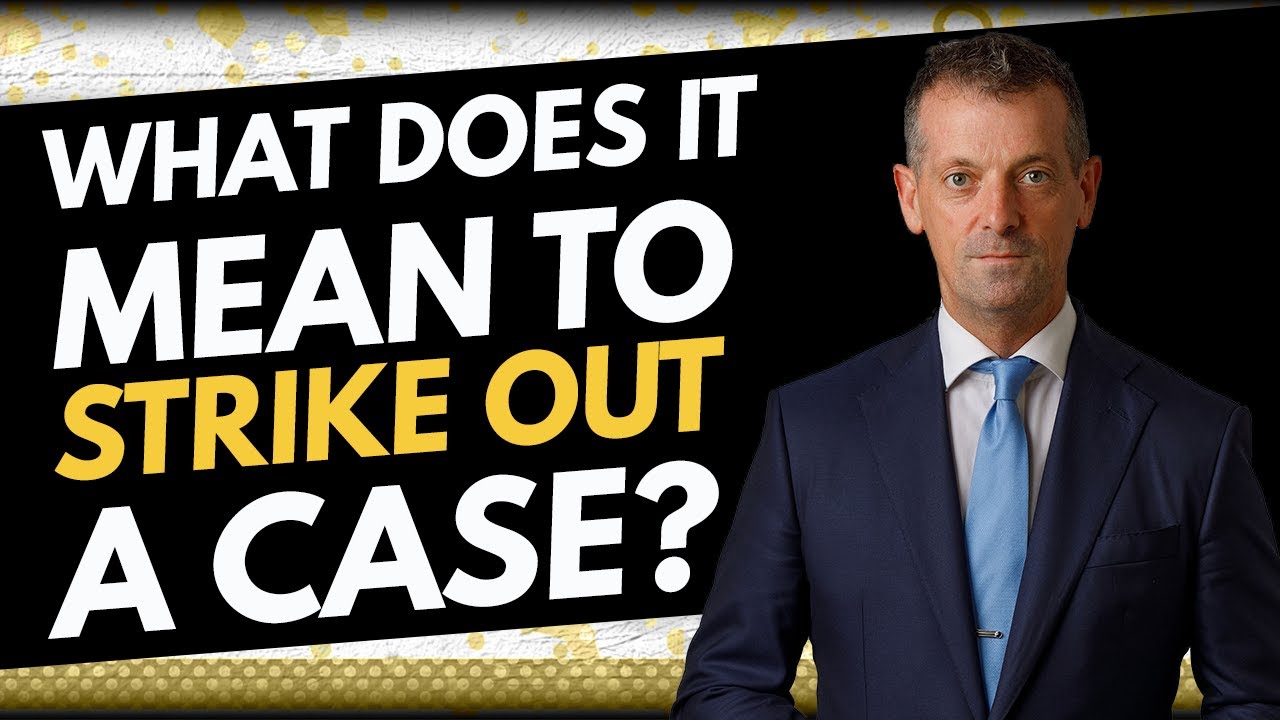 What does it mean to strike out a case? - YouTube