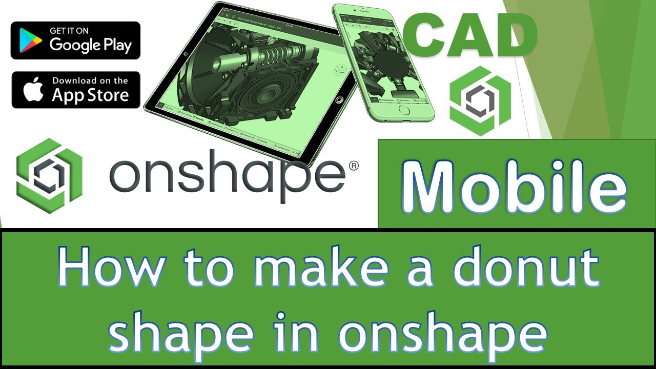 How to make a donut shape in onshape mobile - YouTube