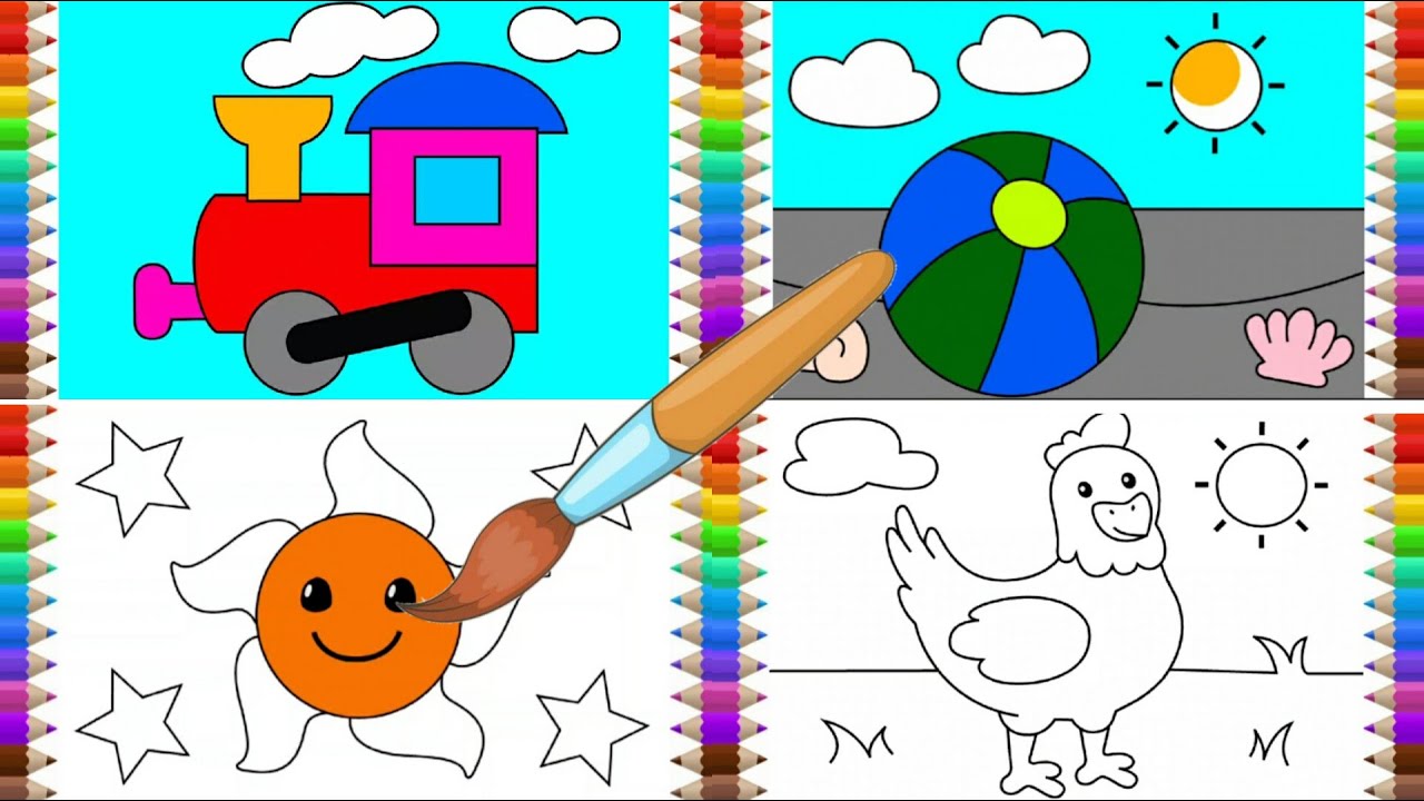 Drawing for kids | coloring pages for kids with Happy brain kids ...