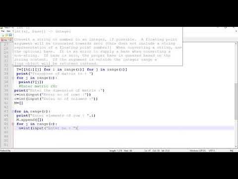 Linear Algebra Python - Transpose & Scalar Multiplication Of Matrix ...